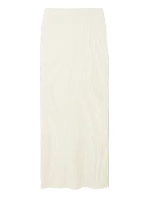 TOTEME Organic Cotton-blend Bouclé Maxi Skirt - Ecru