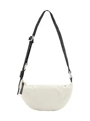 ALLSAINTS Half Moon Crossbody Bag White/black