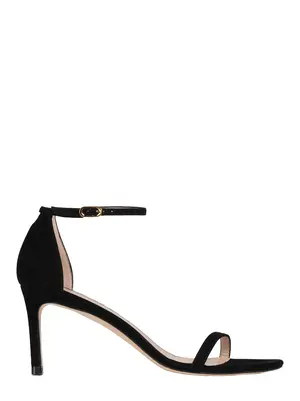 STUART WEITZMAN Amelina 75 Suede Sandals - Black