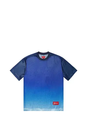 Supreme Gradient Mesh Stripe Jersey - Blue