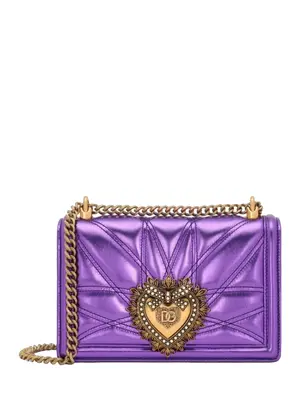 Dolce & Gabbana Dolce & Gabbana Devotion Quilted Shoulder Bag Purple