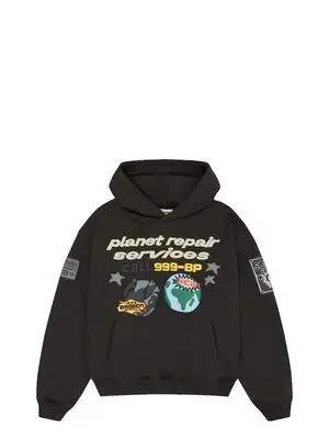 BROKEN PLANET Repair Services Hoodie - Soot Black