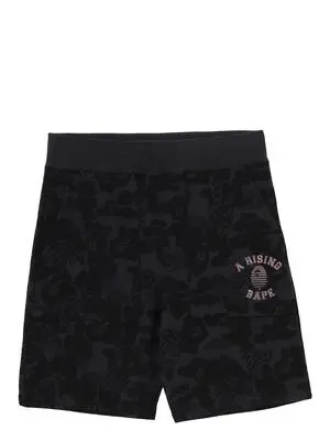A BATHING APE Camo Sweat Shorts - Black