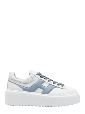 Hogan H-stripes Leather Sneakers - White