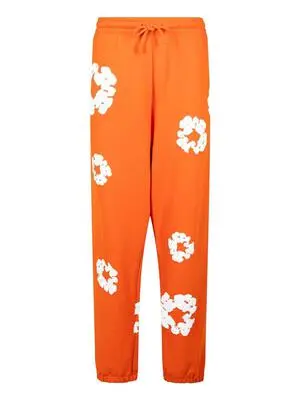 DENIM TEARS Cotton Wreath-print Track Pants - Orange