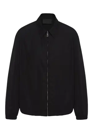 Prada Cotton Zip-up Shirt Jacket - Black