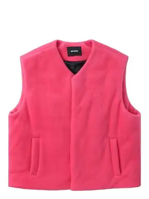 We11Done Logo-embroidered Brushed Vest - Pink