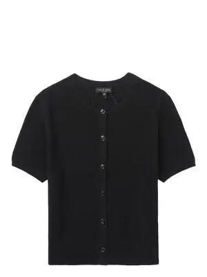 Rag & Bone Short-sleeve Knit Cardigan - Black