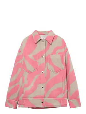 IRO PARIS Edwina Zebra-pattern Jacket - Pink