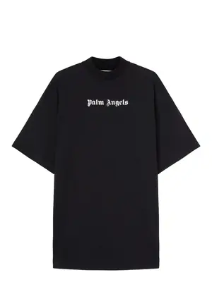 Palm Angels Classic Logo Cotton Dress - Black