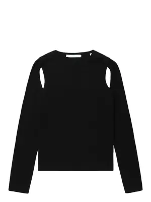 Helmut Lang Cut-out Fine-knit Jumper - Black