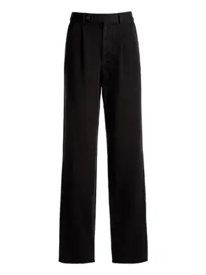 Bally High-waist Cotton Trousers With Belt - Black