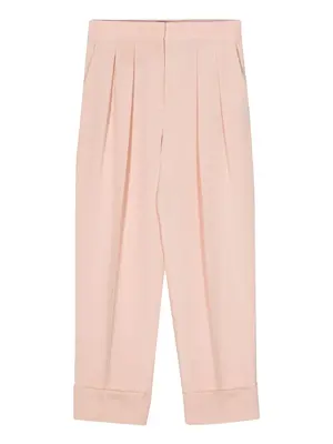 Giorgio Armani Glitter-detail Silk Trousers - Pink
