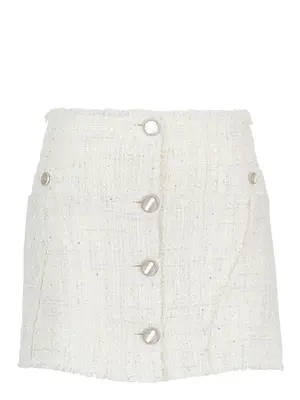 Gcds Tweed Mini Skirt - White