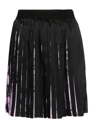 Versace Watercolour Barocco Pleated Skirt - Black