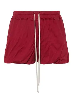 Rick Owens Side-slits Jersey Shorts - Red