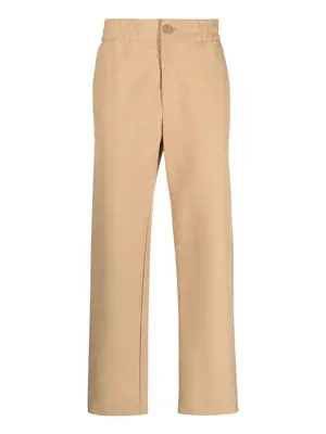 Versace Logo Patch Trousers - Neutrals