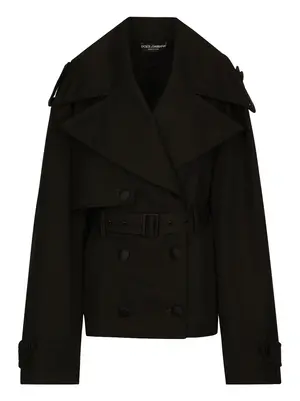 Dolce & Gabbana Belted Double-breasted Jacket - Black