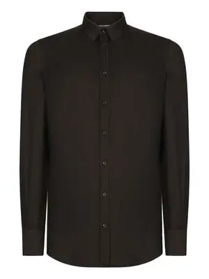 Dolce & Gabbana Long-sleeve Cotton-blend Shirt - Black