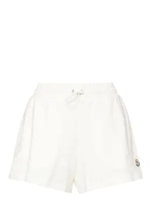 Moncler Logo-appliqué Jersey Shorts - White