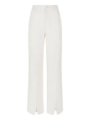 Gcds Sequin-embellished Tweed Trousers - White