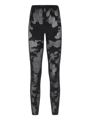 GCDS Camouflage-pattern Mesh Leggings