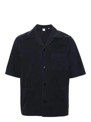 Aspesi Camp-collar Cotton Shirt - Blue