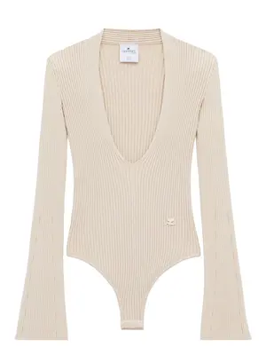 COURREGES Courrèges Ribbed-knit Bodysuit