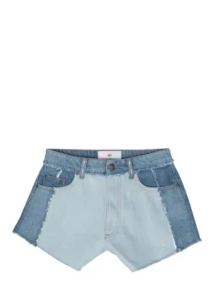 CHIARA FERRAGNI Logo-patch Denim Shorts - Blue