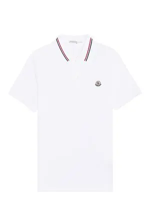 Moncler Short Sleeve Polo - White