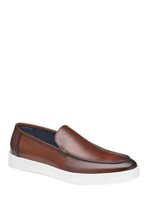 Johnston & Murphy JOHNSTON & MURPHY COLLECTION Bolivar Moc Toe Slip-On Sneaker Brown Italian Calfskin
