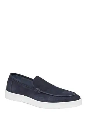 Johnston & Murphy Collection Bolivar Moc Toe Slip-on Sneaker - Navy Italian Suede