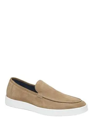 Johnston & Murphy JOHNSTON & MURPHY COLLECTION Bolivar Moc Toe Slip-On Sneaker Taupe Italian Suede