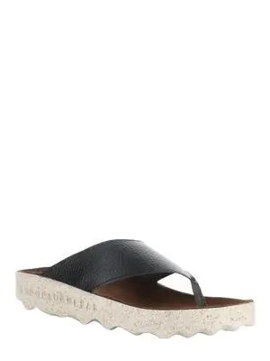 Fly London Asportuguesas By Fly London Cami Platform Flip Flop Black Eco Faux Leather
