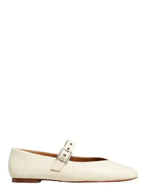 Madewell Madewell Beverley Mary Jane Flat Ecru
