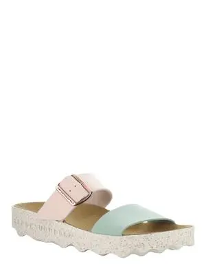 Fly London Coly Platform Slide Sandal - 023 Pink/mint