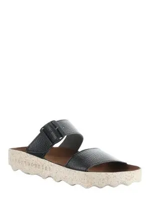 Fly London Asportuguesas By Fly London Coly Platform Slide Sandal Black Eco Faux Leather