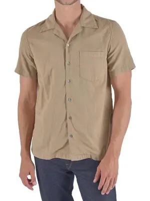 HIROSHI KATO The Wrench Solid Double Gauze Camp Shirt Sand