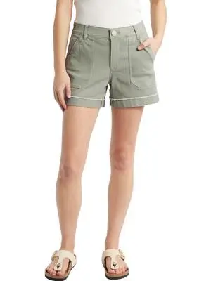 Wit & Wisdom Ab'solution High Waist Twill Shorts - Deep Seagrass