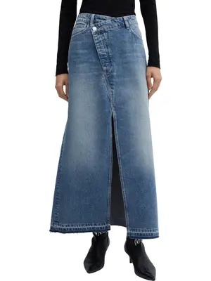 Mango MANGO Denim Maxi Skirt Denim