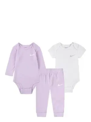 Nike Solid 3-piece Bodysuits & Joggers Set - Doll