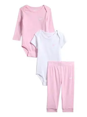 Nike Solid 3-piece Bodysuits & Joggers Set - Pink Foam