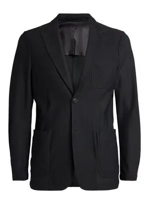Giorgio Armani Technical-waffle Icon Blazer - Black