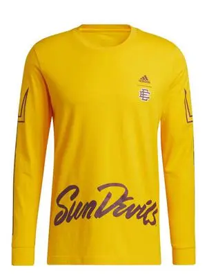 Adidas X Eric Emanuel Asu Arizona Midnight Madness Graphic Long Sleeve Tee Shirt - Yellow