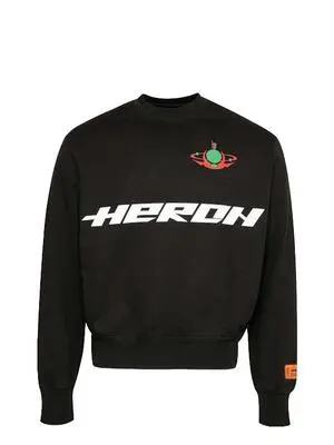 Heron Preston Globe Burn Crewneck Sweatshirt - Black
