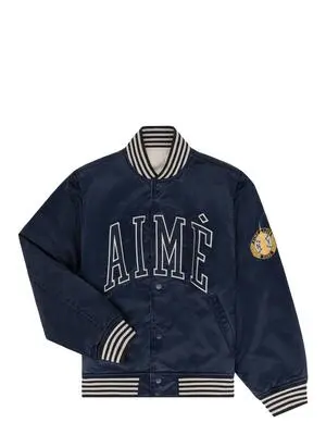Aimé Leon Dore Reversible Varsity Jacket Navy/cream