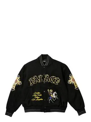 PALACE Saints Varsity Jacket - Black