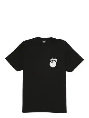 StÜssy 8 Ball Pigment Dyed Tee Shirt - Black