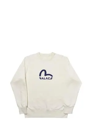 PALACE Evisu Reversible Crew - Ecru