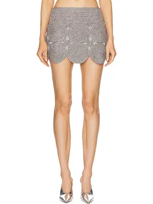 SIMONMILLER Beep Beep Mini Skirt - Satellite Silver